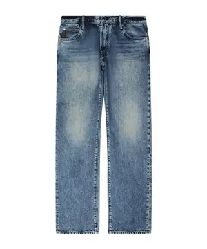 Emporio Armani Faded Straight-leg Jeans - Blue