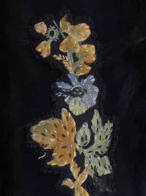 Fendi Wool Gilet With Embroidery And Fox Fur Trim - Black