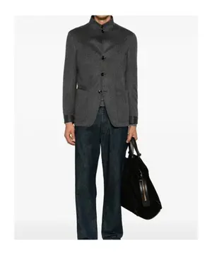 Zegna Long-sleeve High-neck Jacket