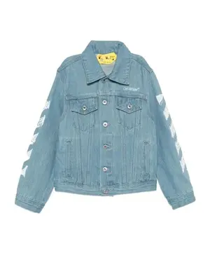 Off-White Diagonals Print Denim Jacket