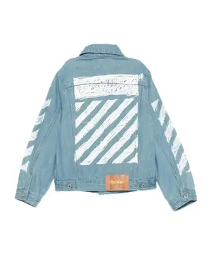 Off-White Diagonals Print Denim Jacket