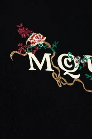 Alexander McQueen Floral Logo Printed T-shirt