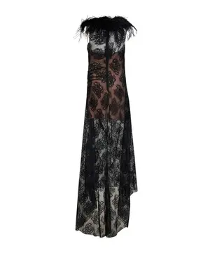 Giuseppe Di Morabito Feather-trim Asymmetric Dress
