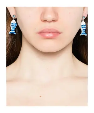 Marni Fish Charm Earrings