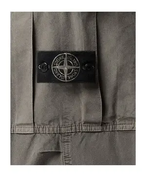 Stone Island Loose-fit Cargo Trousers With Drawstring Cuffs