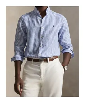 Polo Ralph Lauren Logo Detailed Striped Shirt