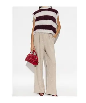 American Vintage Elastic Waist Wide Leg Trousers