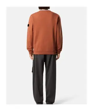 Stone Island Regular-fit Crewneck Sweatshirt With Ribbed Inserts