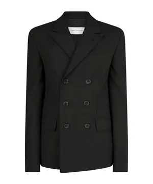 Dries Van Noten Double-breasted Long-sleeve Blazer - Black