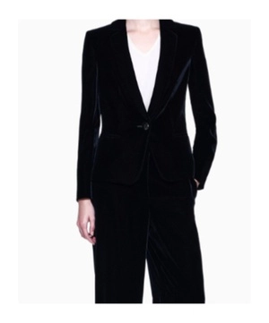 Giorgio Armani Single-breasted Jacket In Stretch Velvet