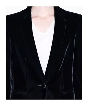 Giorgio Armani Single-breasted Jacket In Stretch Velvet