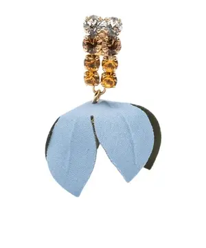 Marni Floral-motif Drop Earring - Blue