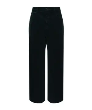 Dries Van Noten Loose Overdyed Corduroy Pants - Green