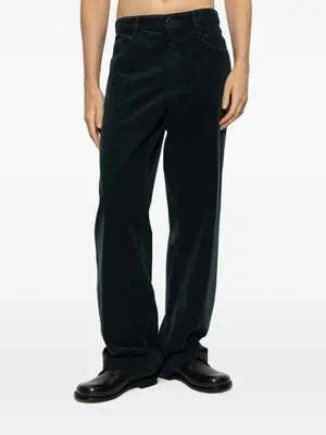 Dries Van Noten Loose Overdyed Corduroy Pants - Green