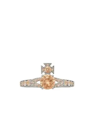 VIVIENNE WESTWOOD Ismene Ring With Pavé Crystal Inlay - Yellow