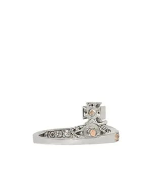 VIVIENNE WESTWOOD Ismene Ring With Pavé Crystal Inlay - Yellow