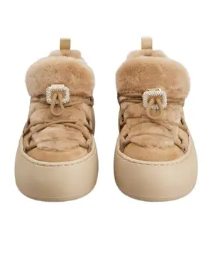 ROGER VIVIER Viv' Up Sneakers With Crystal Buckle