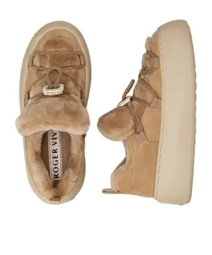 ROGER VIVIER Viv' Up Sneakers With Crystal Buckle