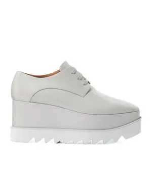 Stella McCartney Lace-up Platform Shoes - Light Gray