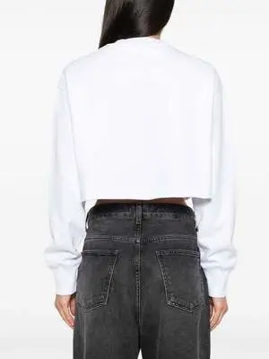 Stella McCartney S-wave Crewneck Cropped Sweatshirt