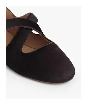 Alaïa Criss-cross Ballet Flats - Chocolate-colored