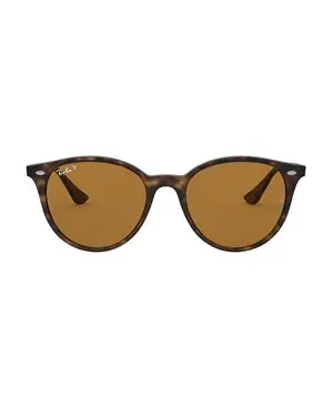 Ray-ban Round Frame Polarized Sunglasses - Brown