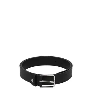 Emporio Armani Grained Leather Belt - Black