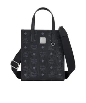 Mcm Monogram Tote Bag - Black