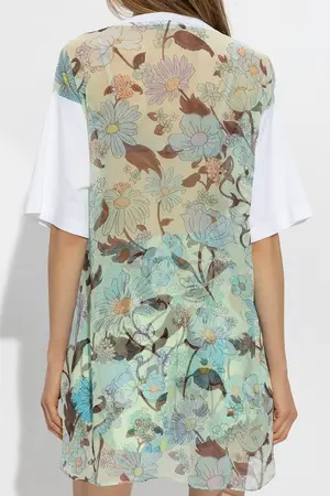 Stella McCartney Floral Printed Panelled T-shirt