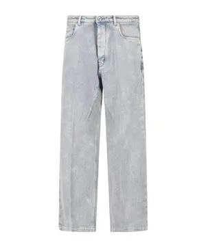 Rick Owens Honeycomb-textured Straight-leg Jeans