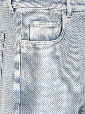 Rick Owens Honeycomb-textured Straight-leg Jeans