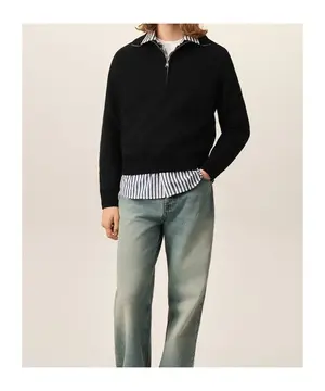 AMI Paris Cotton Zip Sweatshirt With Embossed Logo