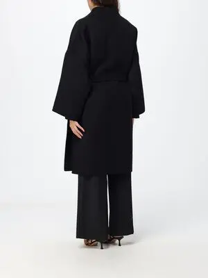 Fendi Wool Midi Coat - Black