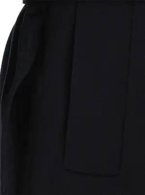 Fendi Wool Midi Coat - Black