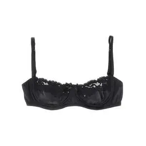 Dolce & Gabbana Satin And Lace Balconette Bra - Black