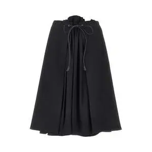 Moncler Wool Gabardine Midi Skirt - Black