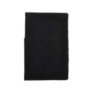 AMI Paris De Coeur Embroidery Wool Scarf - Black