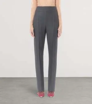Valentino Garavani Silk-wool Straight Trousers