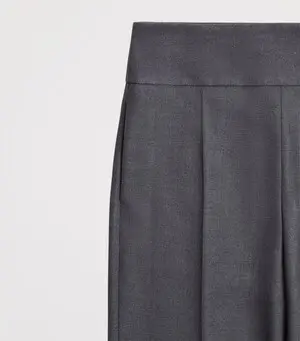 Valentino Garavani Silk-wool Straight Trousers