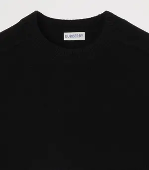 Burberry Cashmere Ekd-embroidered Sweater