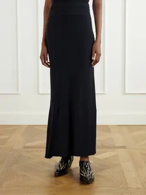 Junya Watanabe Wool-jersey Maxi Skirt