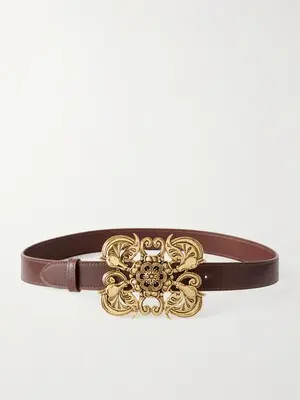 Chloé Embellished Leather Belt - Brown
