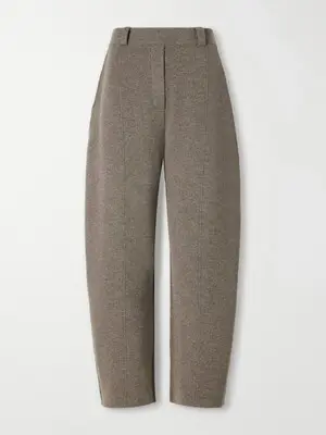 LISA YANG Cashmere Barrel-leg Pants - Neutrals