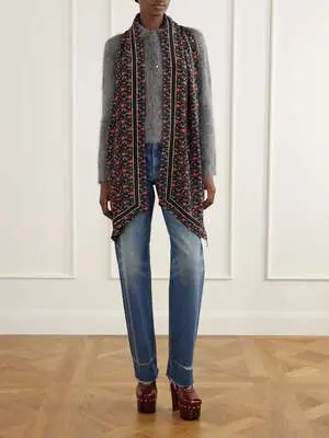 Chloé Folk Floral-printed Silk-crepe Scarf