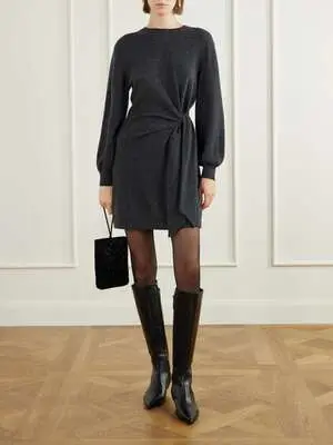 LISA YANG Abrielle Knotted Cashmere Mini Dress
