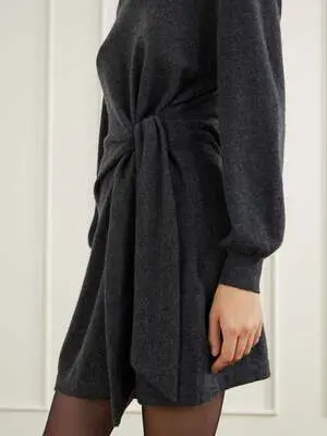 LISA YANG Abrielle Knotted Cashmere Mini Dress