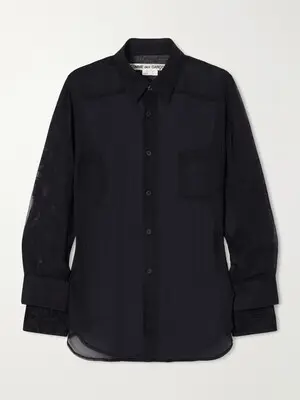 Comme Des Garçons Georgette Shirt - Black