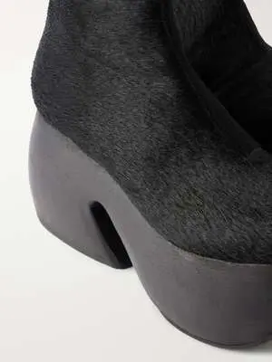 Comme Des Garçons John Fluevog Calf Hair Ankle Boots
