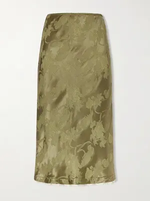 ALEMAIS Winifred Floral Jacquard Midi Skirt