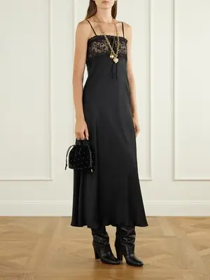Chloé Embellished Velvet Drawstring Bag